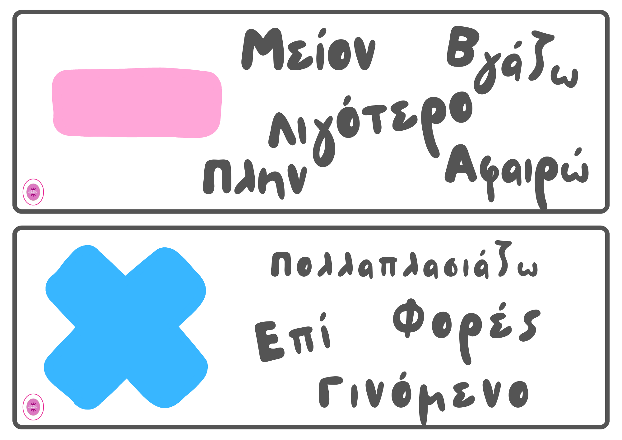 Μαθηματικά σύμβολα και λέξεις κλειδιά 🎈 – Μαθησιακή Παρέμβαση – Ζιώγου ...
